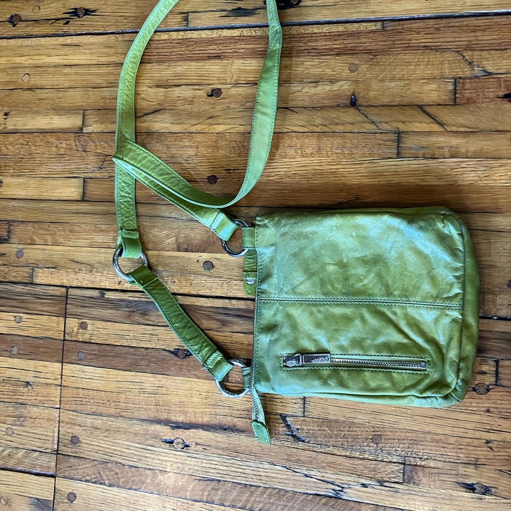 Hobo Green Leather Hobo Bag - Gem